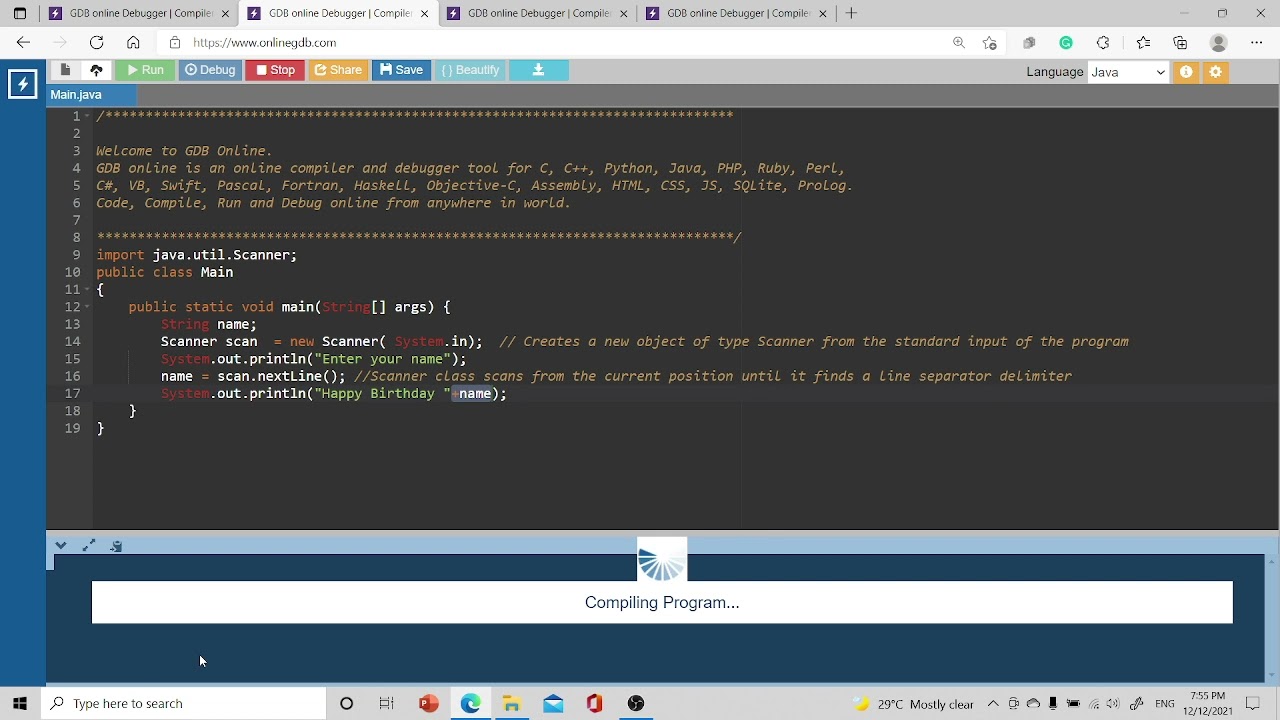 Java program to print a Birthday wish by Jyotsna E, Asst. professor, JCET, Palakkad