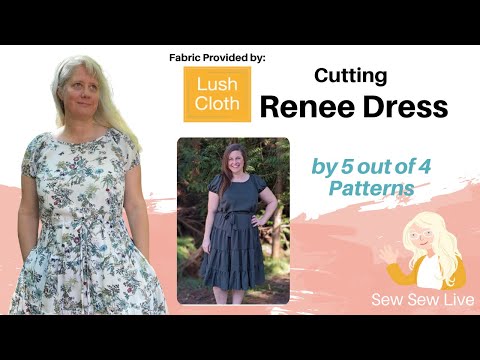 Cutting Renee Dress by 5 out of 4 Patterns and How to Cut Rayons and Viscose Fabrics!