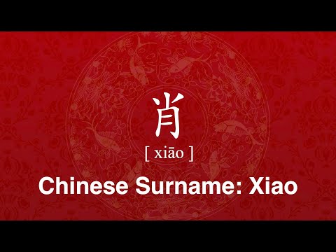 How to Correctly Pronounce Surname Xiao in Chinese | Family Name 姓氏 肖