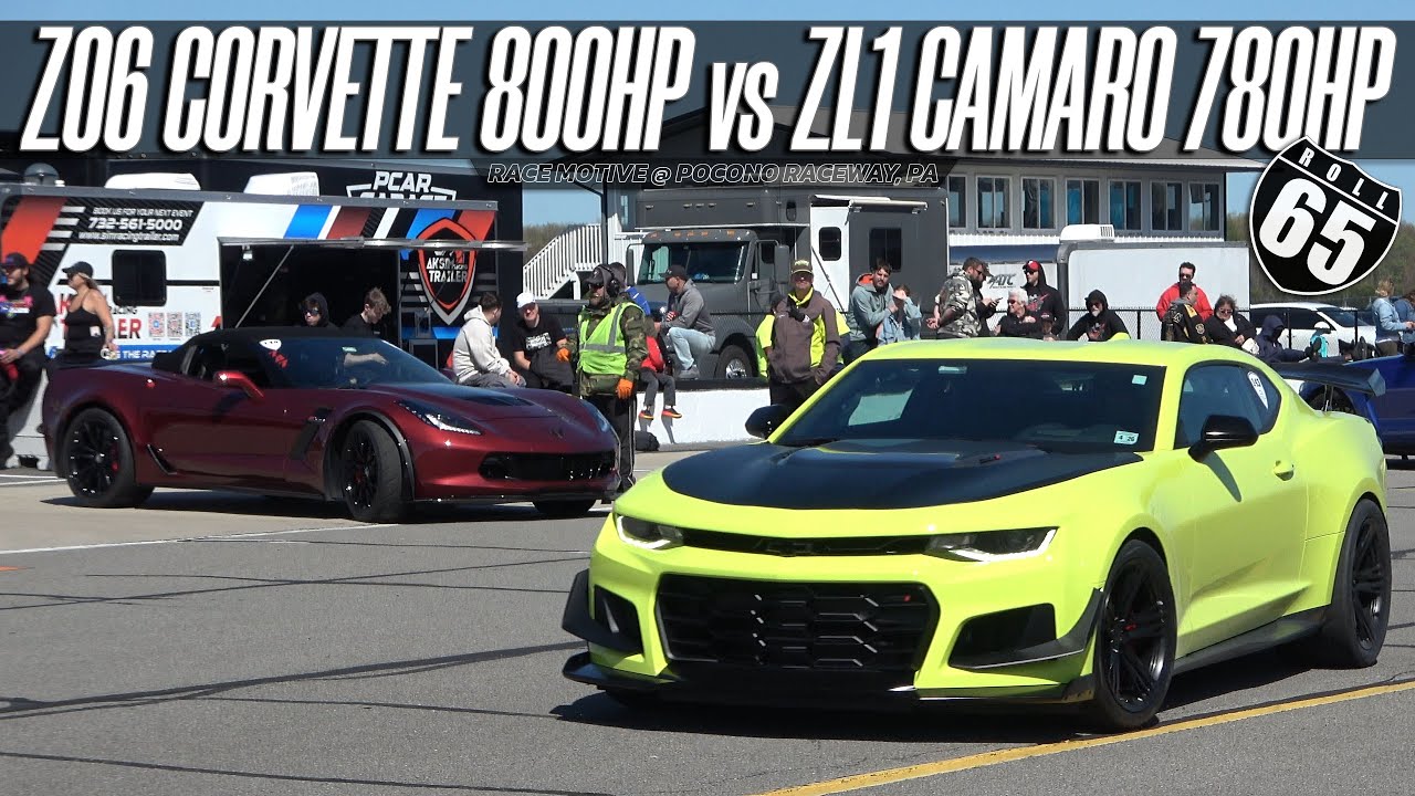 780HP Chevy Camaro ZL1 Races 800HP Corvette Z06, Someone Gets Rolled By ...