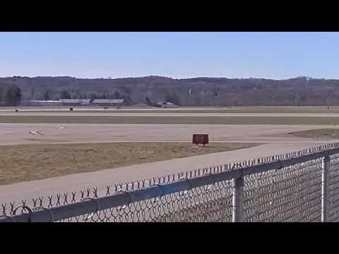 Air cargo Shorts 360 airplane TVC Cherry Capital Airport in Traverse City Michigan on 4-20-2019
