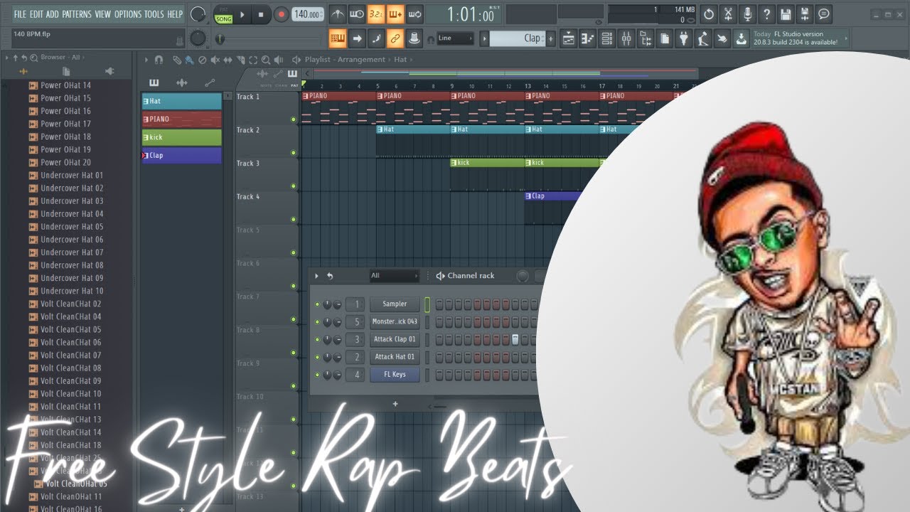 Free Style Rap Beats/FL studio tutorials (Stock Plugins Only)