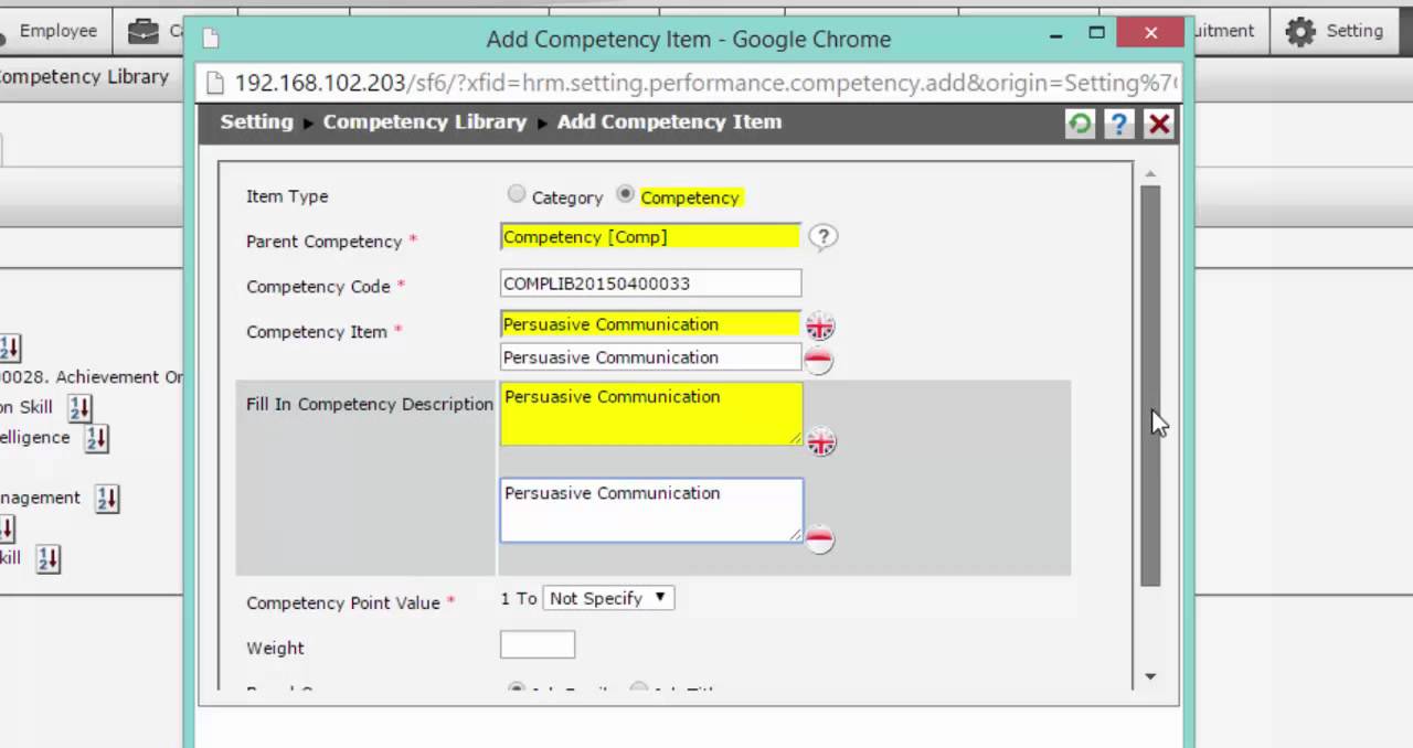 11 03  Competency Library Setting
