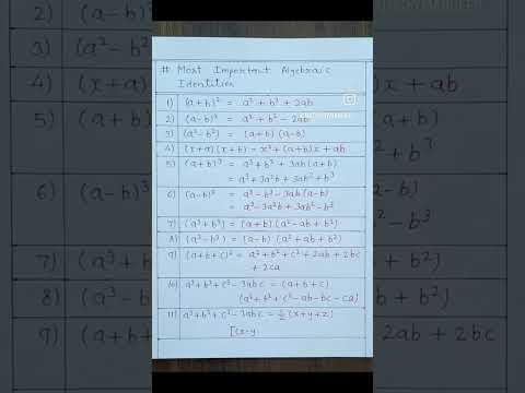 mathematics algebraic Identities #class10maths #maths #mathematics