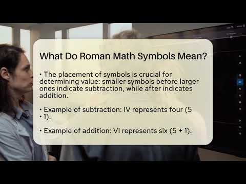 What Do Roman Math Symbols Mean? - Science Through Time