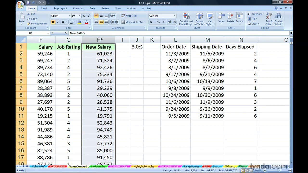 Excel Tutorial - Converting formulas to values with a simple drag