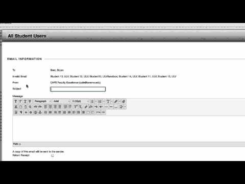 Blackboard- Sending an Email from the Control Panel