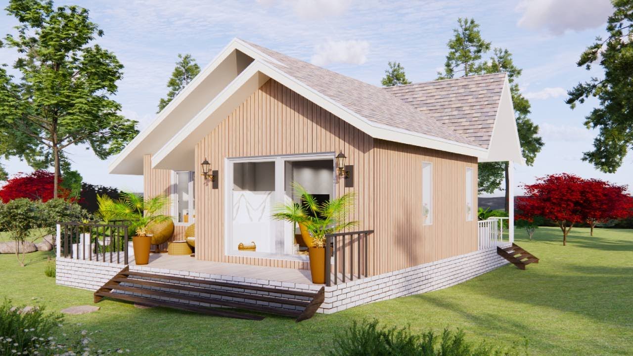 Absolutely Beautiful Cottage House with (8x9) Meters - Idea Design House  | Tiny House 3D