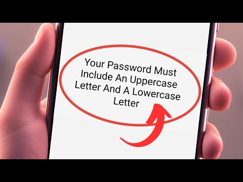 your Apple ID password must include an uper case and a lower case letter