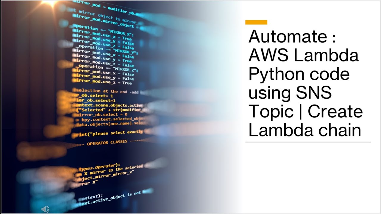AWS Lambda chain | Python code with Lambda | Sns Topic | Eventbridge trigger to automate lambda