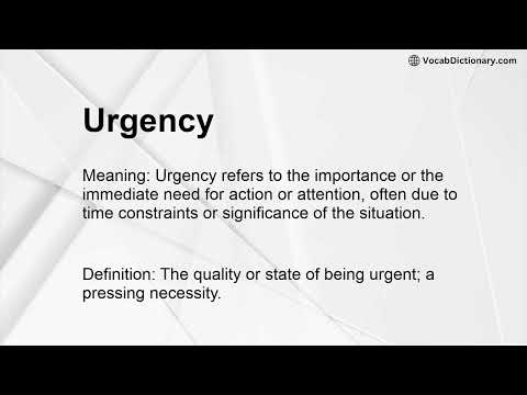 Urgency Meaning