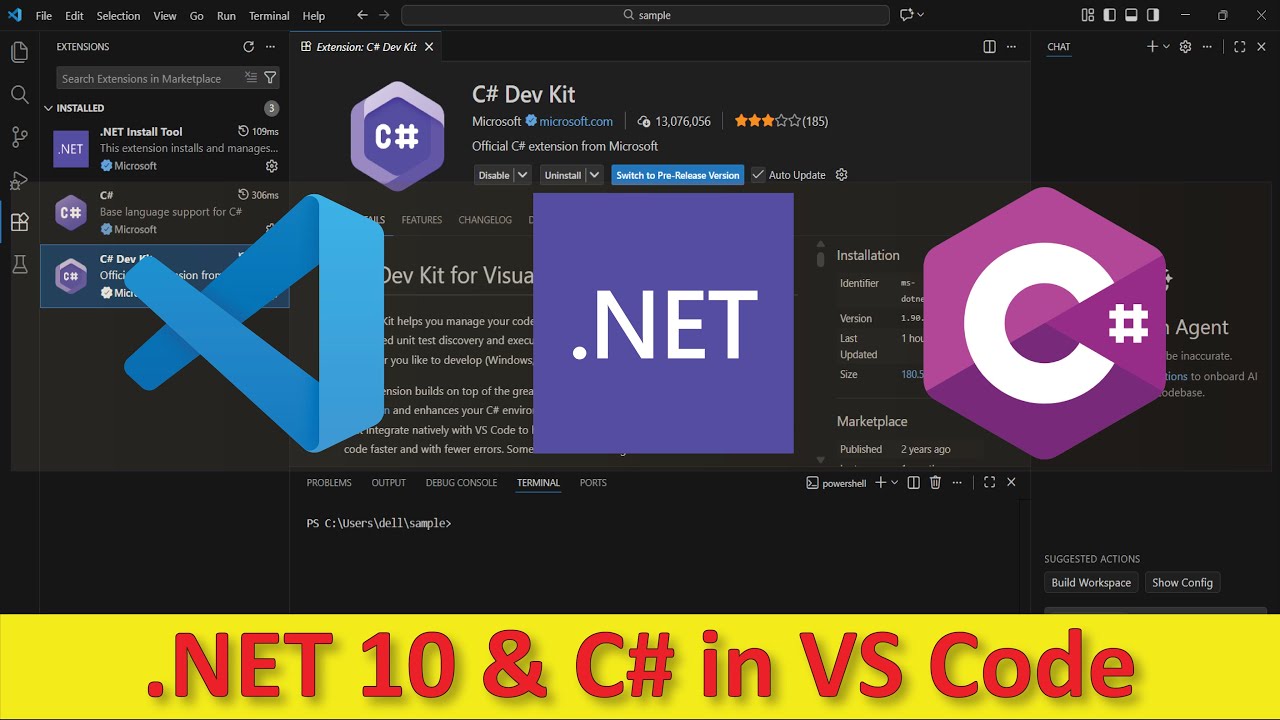 How to Install .NET 10 & C# in Visual Studio Code ( vscode ) | Complete Setup Guide | iamumair
