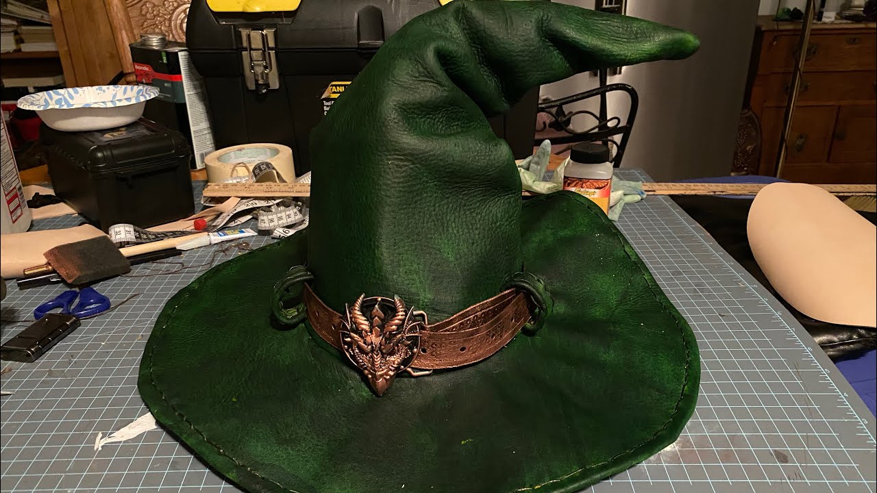 How I made a Leather Wizard Hat