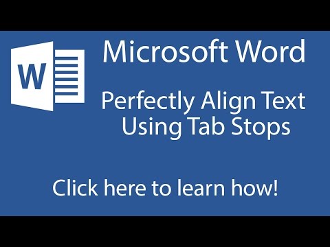Word 2013: Tab Stops