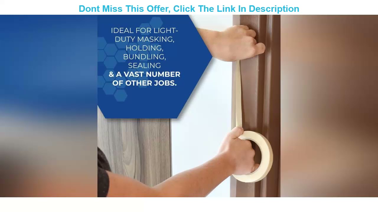 Deal Product 3M 2364 Performance Masking Tape - 0.25 in. x 180 ft. Tan, Rubber Adhesive, Crepe Pape