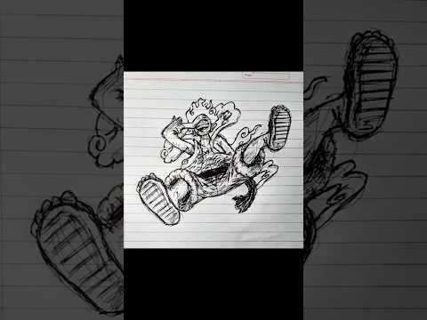 Stickman To Luffy Gear 5 🔥#shorts #trending #drawing #luffy #luffygear5 #onepiece #animeart #sketch