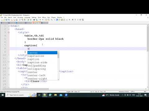 How to add table caption using caption tag in HTML | HTML