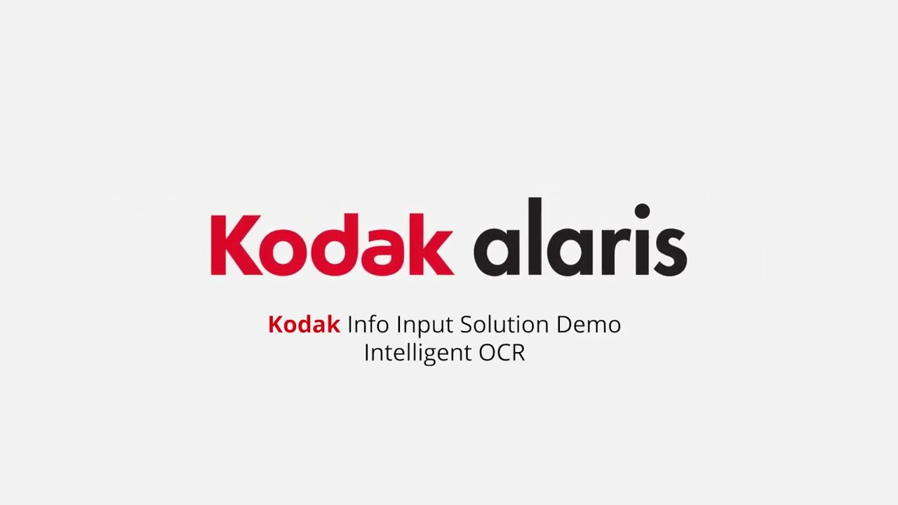 KODAK Info Input Solution Demo: Intelligent OCR