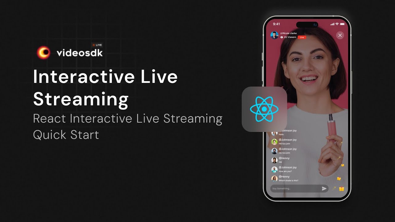 Interactive Live Streaming (ILS) in a React App using VideoSDK