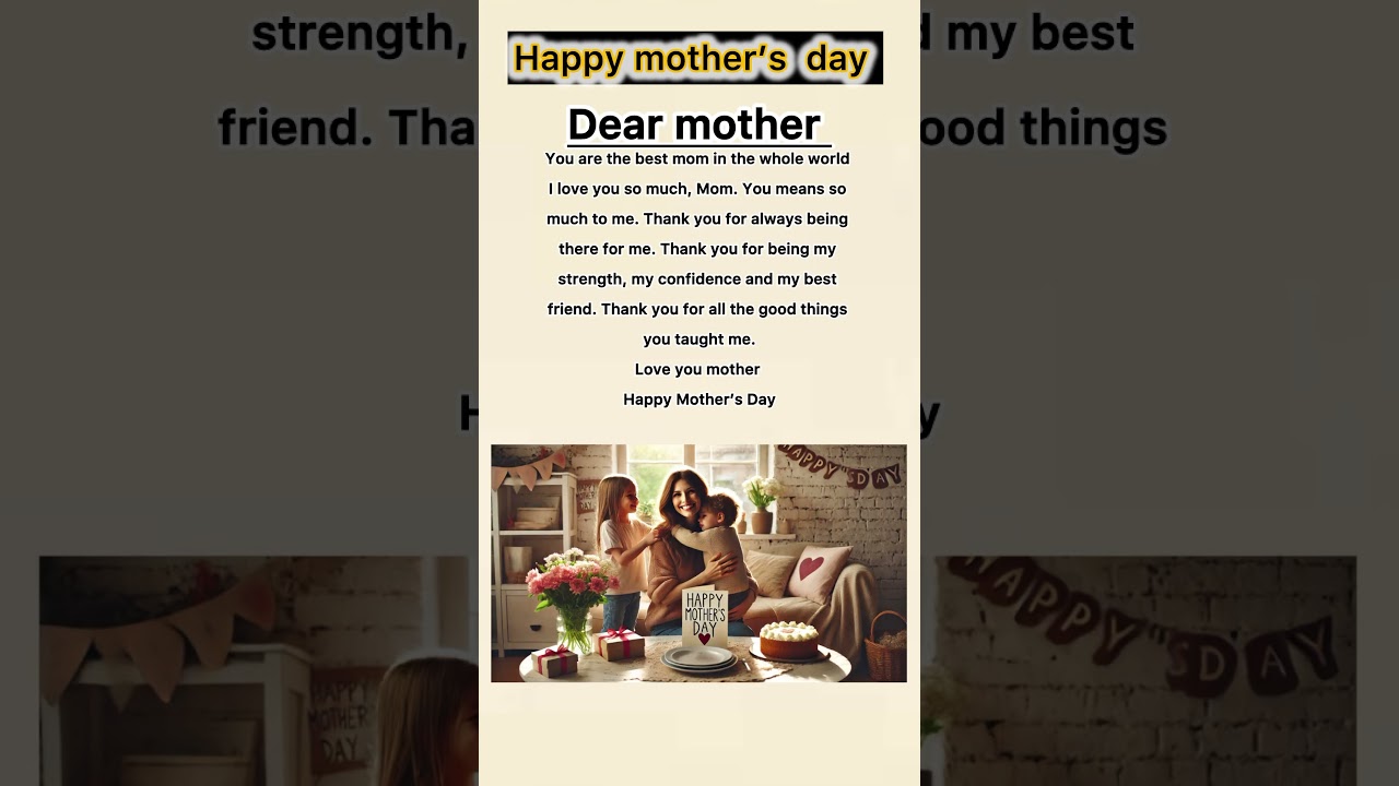 Happy Mother’s Day card || some lines for beautiful mom
