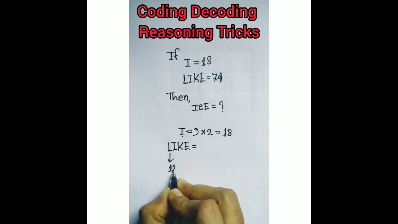 Coding Decoding reasoning tricks-2| reasoning on coding decoding #shorts #coding #decoding ✍️😇