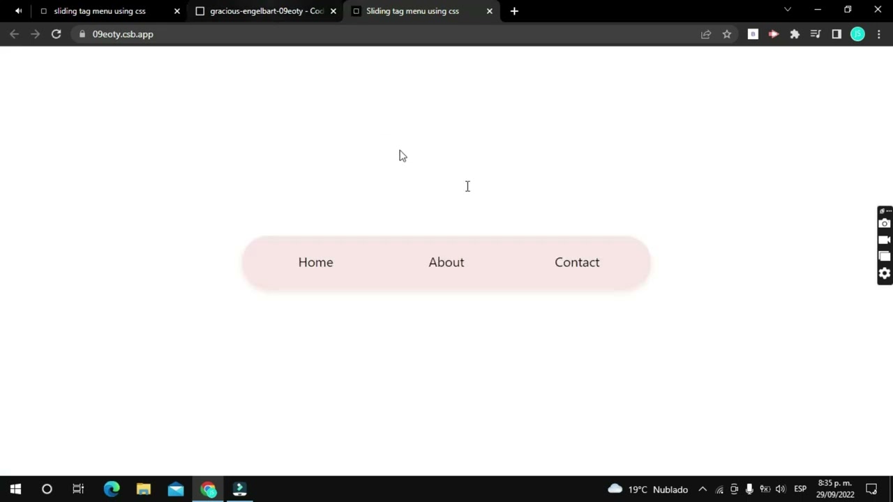 SLIDING TAB MENU USING CSS