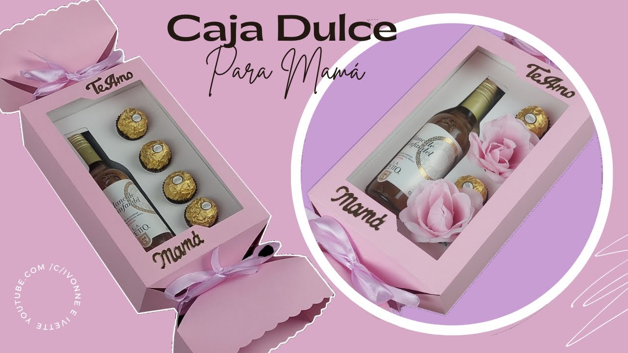 CAJA en forma de DULCE para el DÍA DE LAS MADRES con Chocolates y Rosas