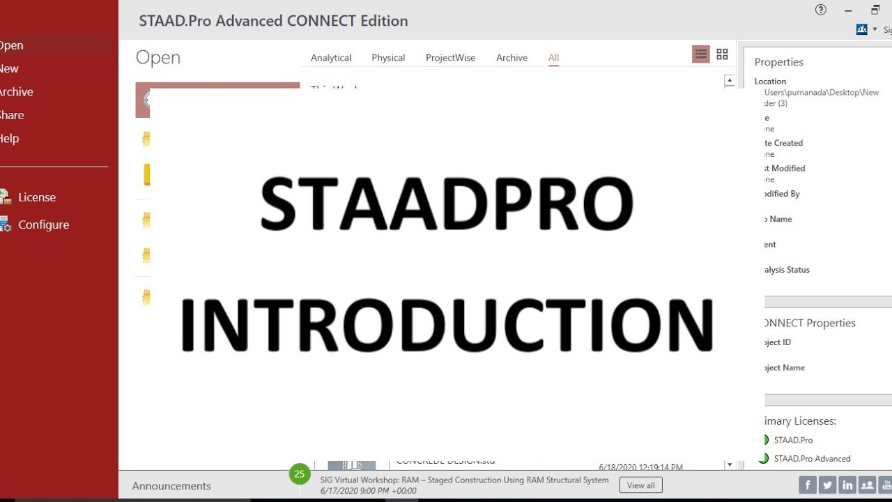 Tutorial 1: STAAD Pro Tutorial For Beginners : Introduction