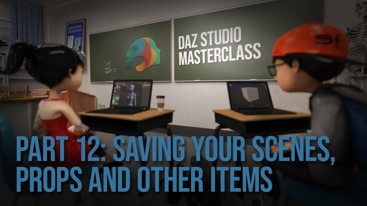 Part 12: Saving Scenes, Props, and Other Items | Daz Masterclass | Intro
