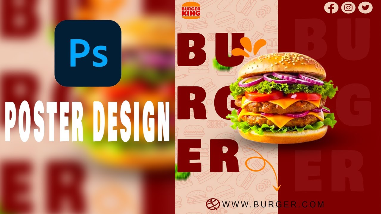 How to Make a Burger Poster in Photoshop | Restaurant Promo Design