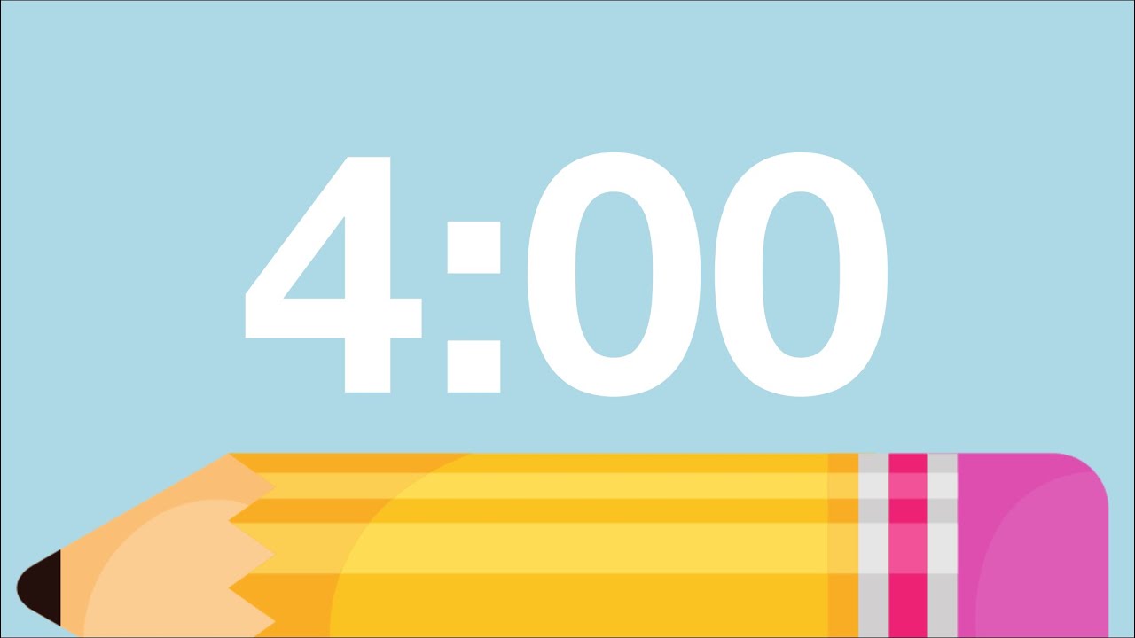 4 Minute Back to School Timer (Chimes Alarm at End)