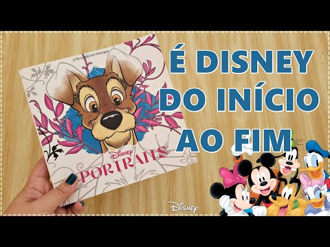 REVIEW Livro de Colorir Carrés Art-thérapie Portraits Disney