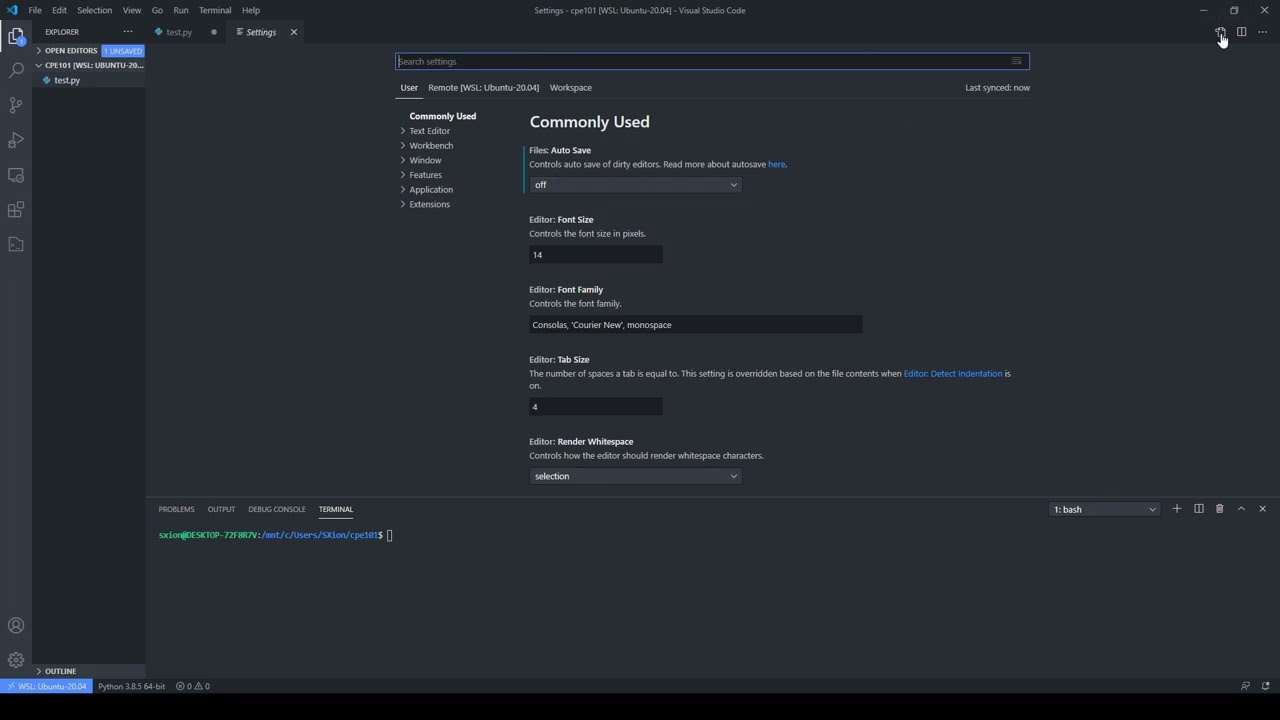 VSCode - Set Default Terminal