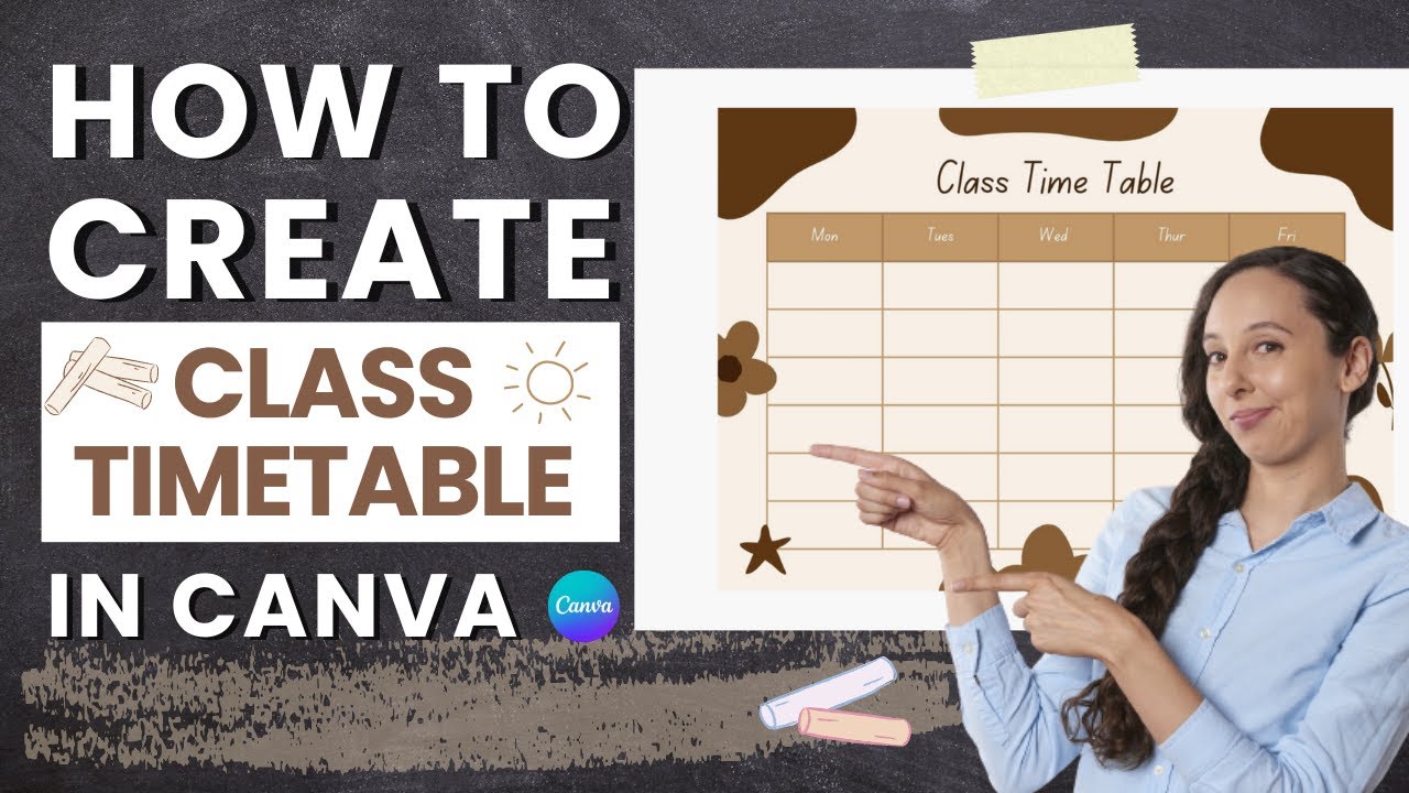 How to Make a Custom Class Time Table in Canva in Minutes | class schedule maker