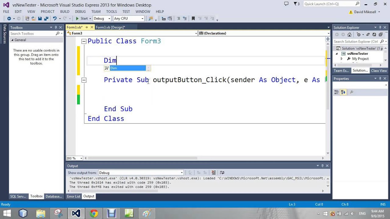 Declaring a String   Visual Basic