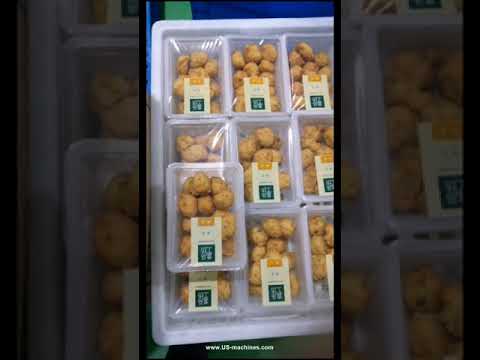 Automatic cookie biscuit case tray food container top side labeling machine