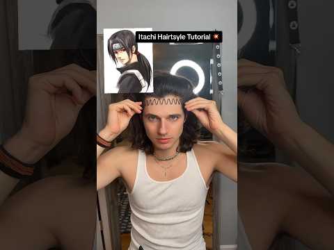 Itachi Hairstyle Tutorial ๐ฅ #itachi #hairstyle #naruto #anime #hair