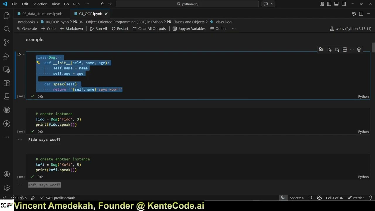 Lec 5 | Object Oriented Programing in Python | Python and SQL Foundations