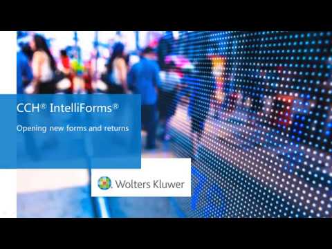 CCH® IntelliForms® - Opening New Forms and Returns