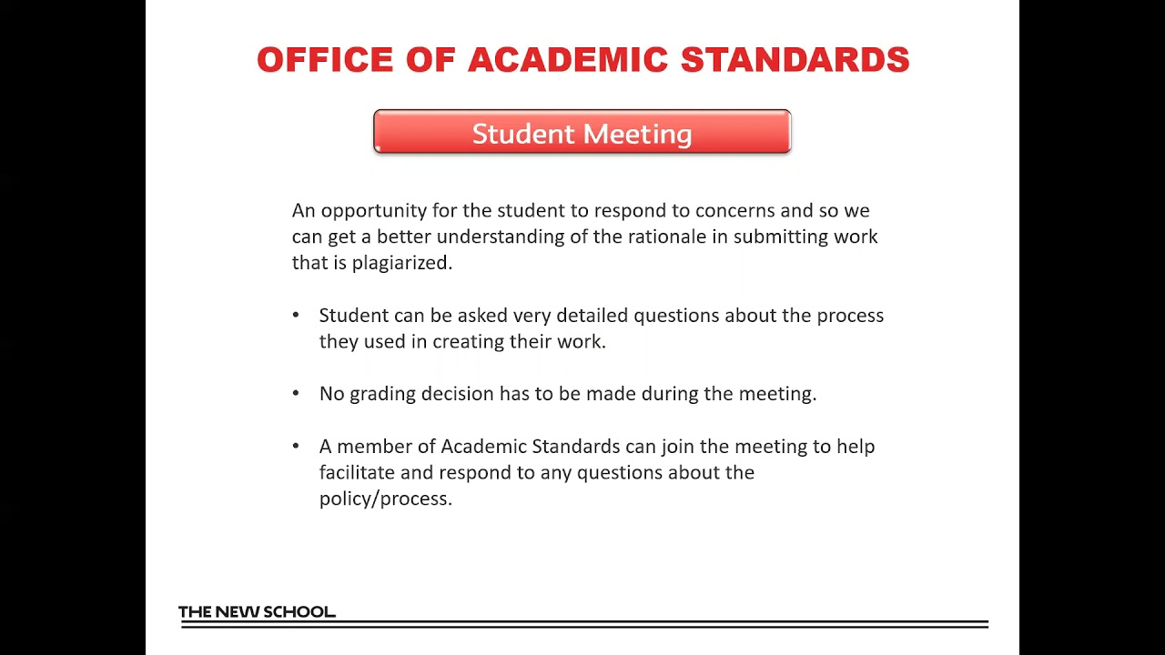 The Office of Academic Standards