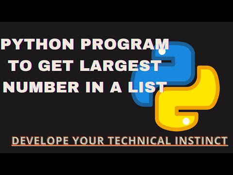 largest list value | get largest value in list python | python tutorials | python list programs