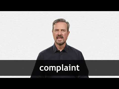 COMPLAINT definition and meaning | Collins English Dictionary