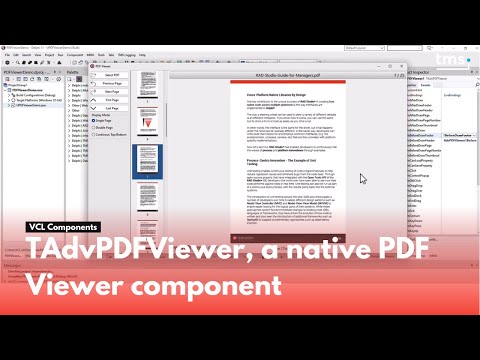 TAdvPDFViewer, a native and high-performance PDF Viewer component for VCL applications