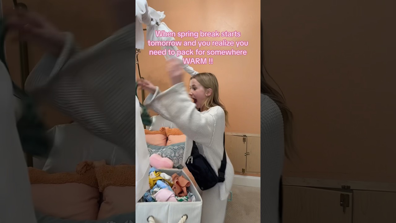 Packing for SPRING BREAK !! Guess where we went? COMING SOON! 🏝️ #16kids #packing  #vacation