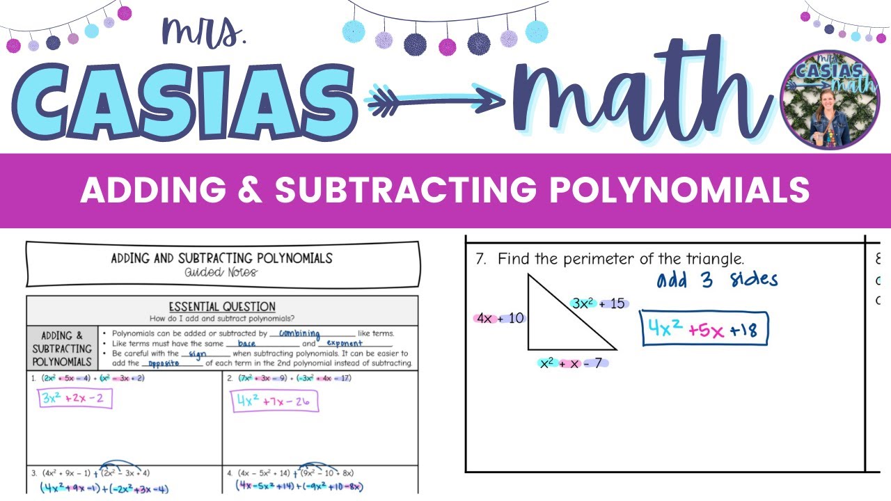 Adding and Subtracting Polynomials | Algebra 1 Lesson