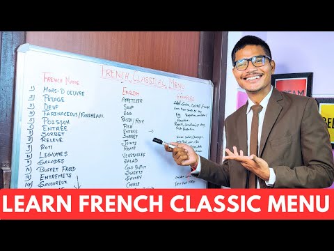 French Classical Menu with Description and Examples || indian hoteliers