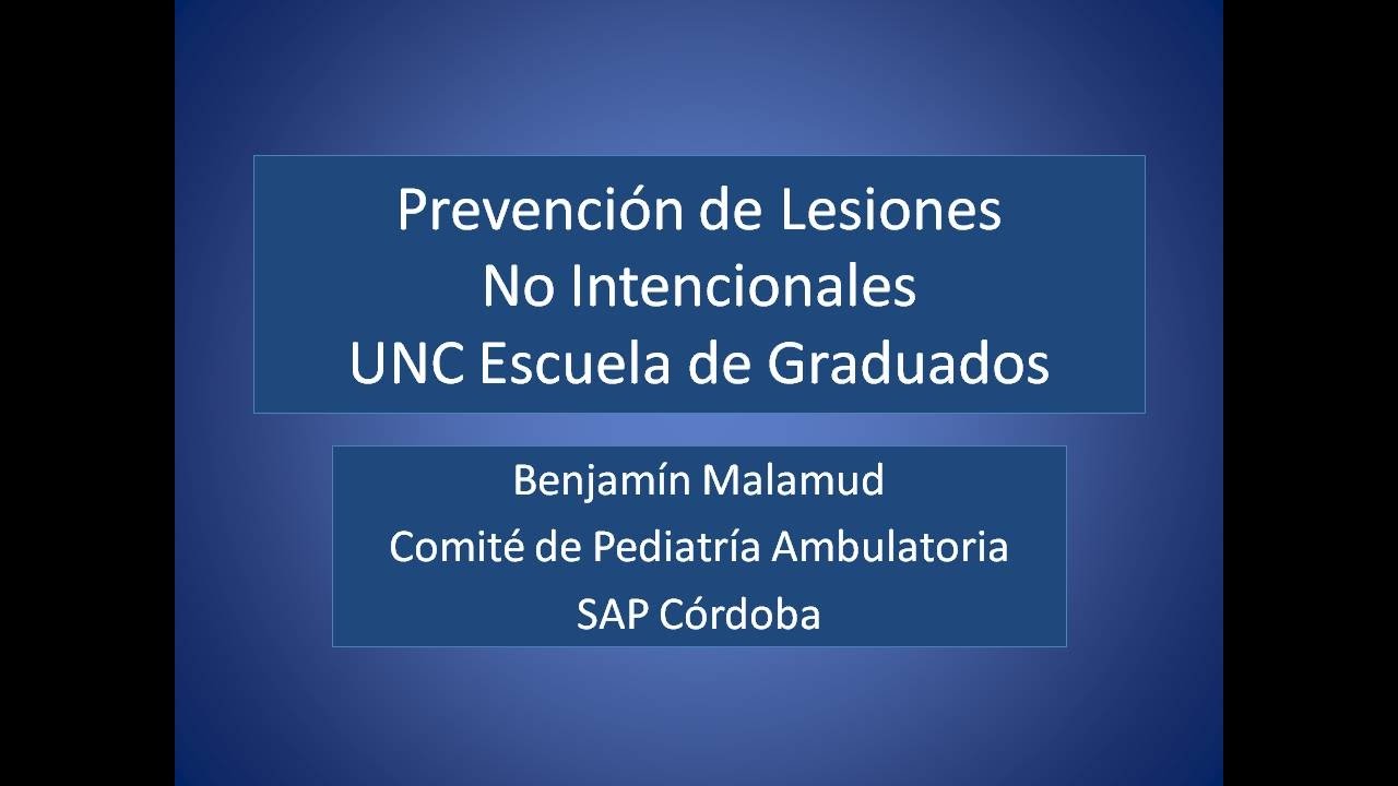 Dr.  Benjamin Malamud - Prevención de Lesiones no Intencionales