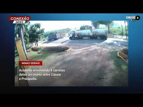 Vídeo: Acidente envolvendo 4 carretas deixa um morto entre Cássia e Pratápolis (MG). - Conexão ...