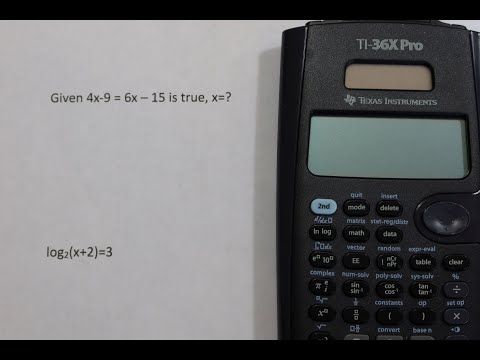 Solve equations on the Ti-36x Pro