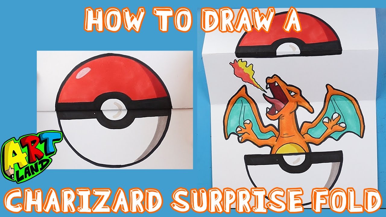 How to Draw a CHARIZARD SURPRISE FOLD!!!
